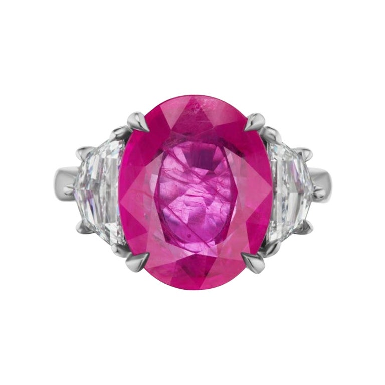 Burmese Ruby Diamond Ring at 1stDibs