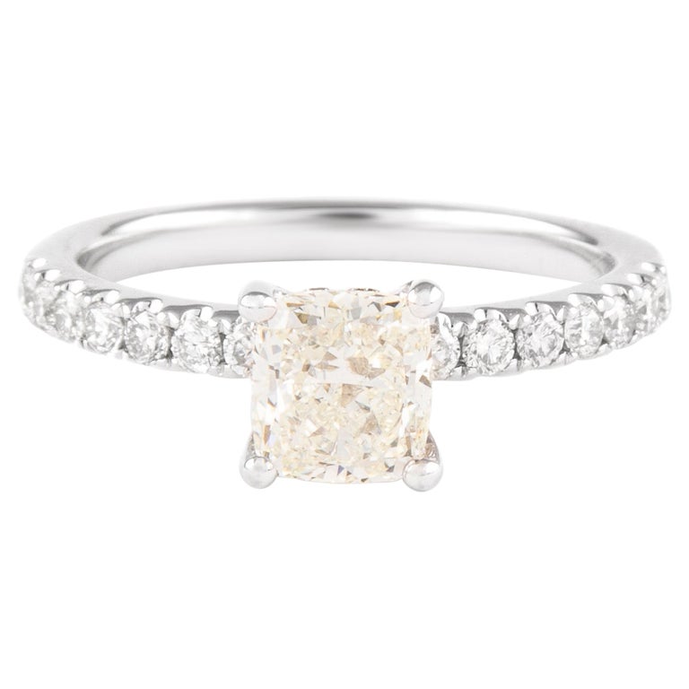 EGL Certified 1.01 Carat Round Brilliant Diamond Ring 18 Karat White ...