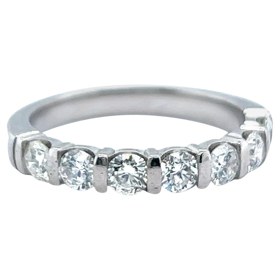 Vintage Tiffany and Co. Sapphire Diamond Platinum Eternity Ring at ...