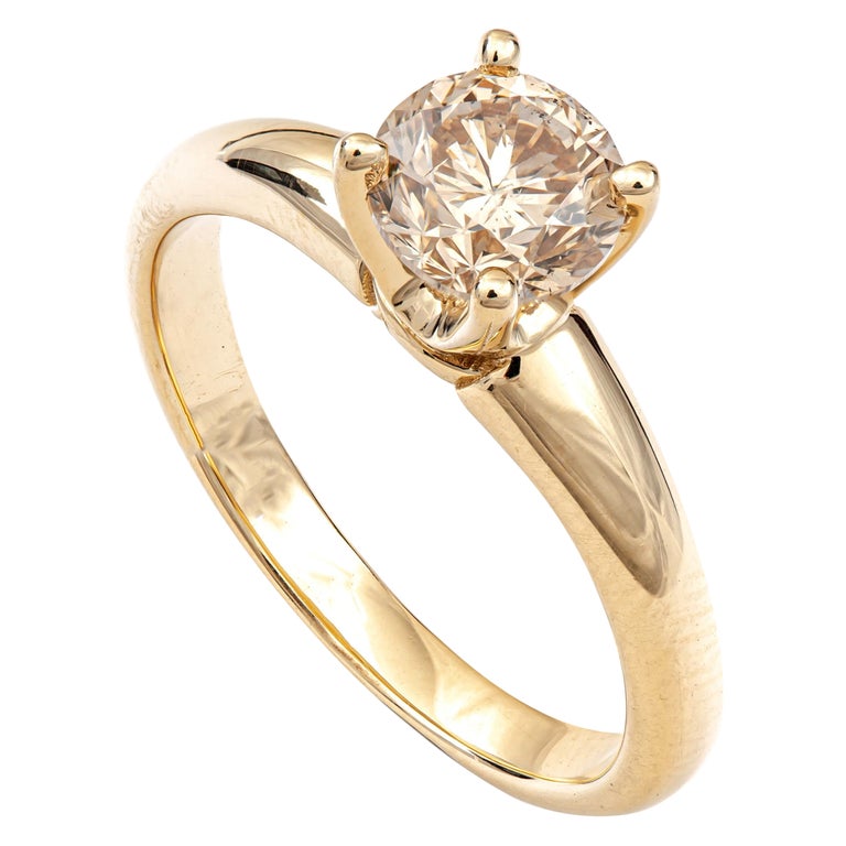 1.01 ct Natural Light Brown Diamond Ring - No Reserve Price at 1stDibs
