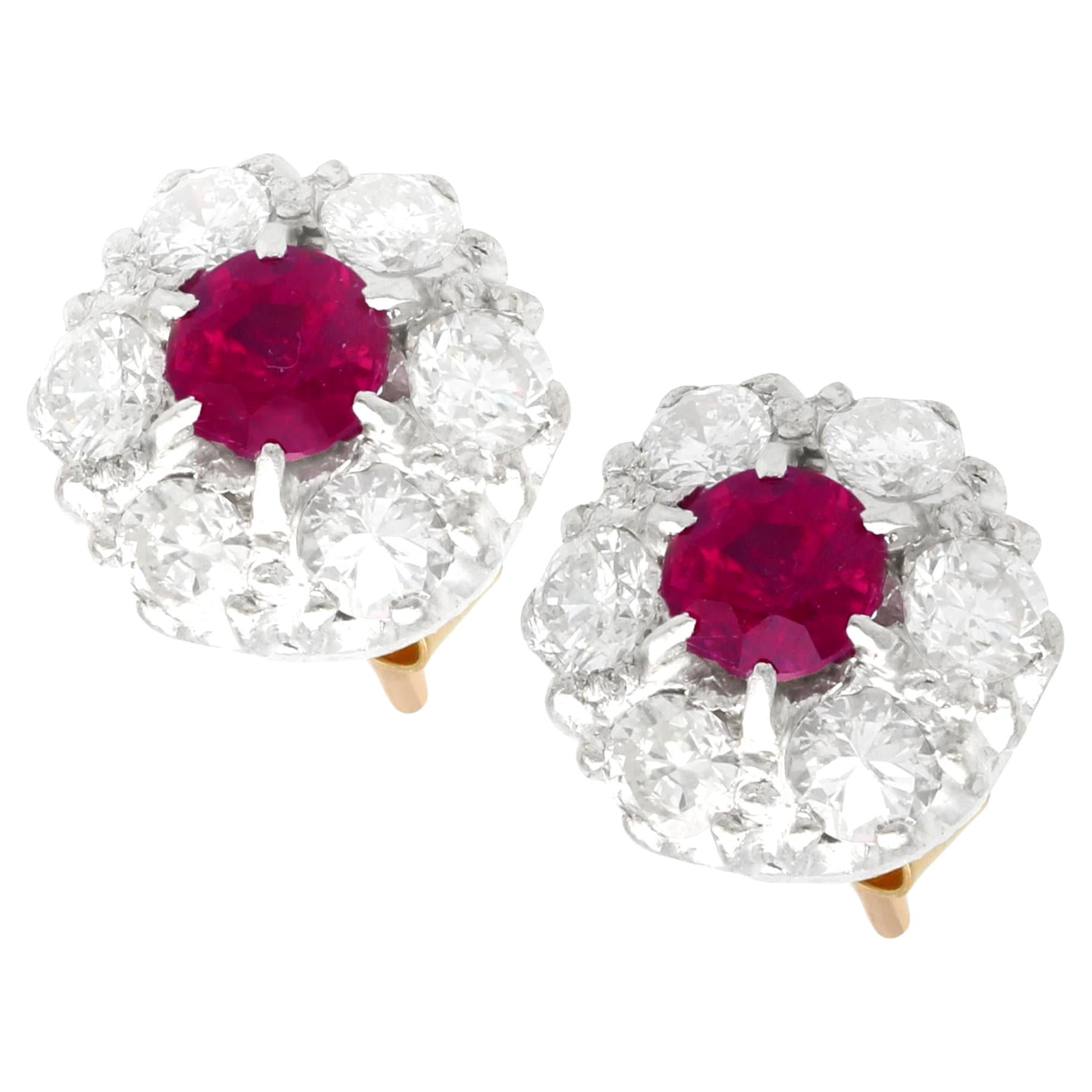 Stunning Vintage Ruby Red Teardrop Earrings - munimoro.gob.pe