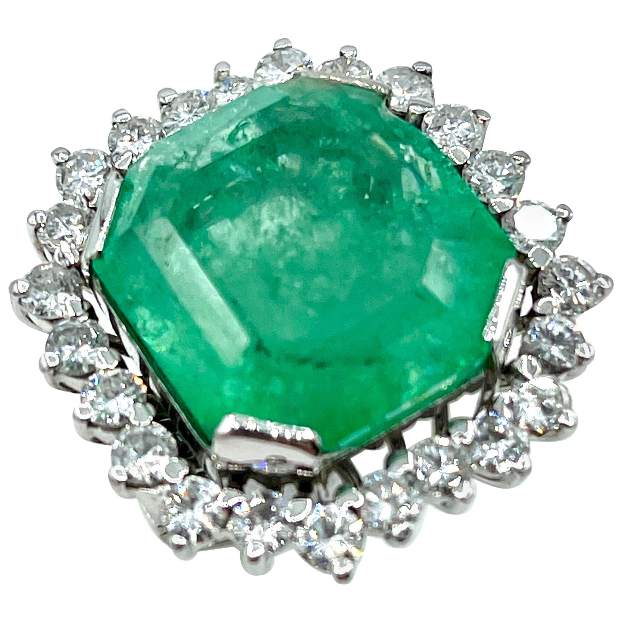 Pearl Pave Diamond Platinum Ring at 1stDibs