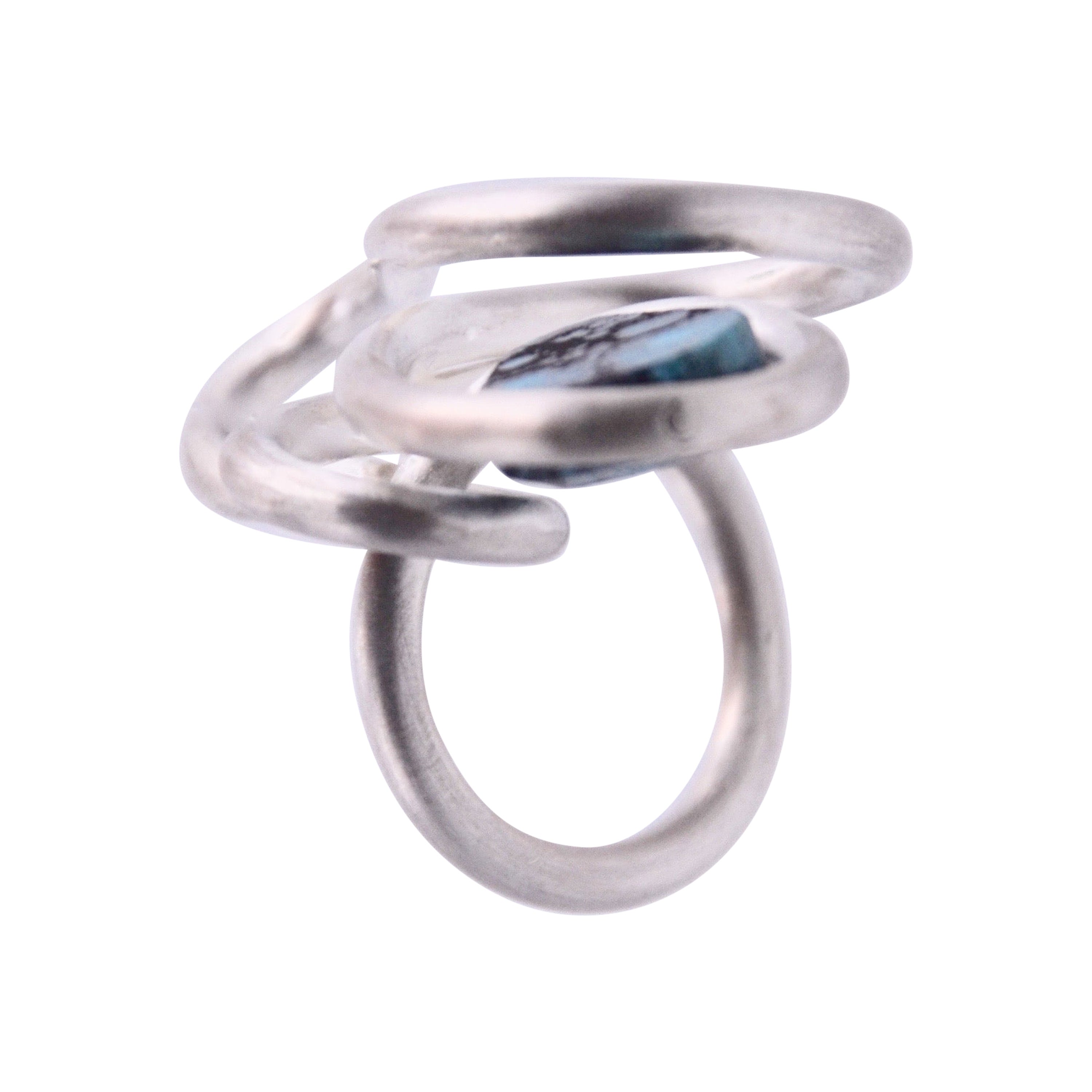 Carmelo Patania Sterling Silver Turquoise Lapis Ebony Wood Shell ...