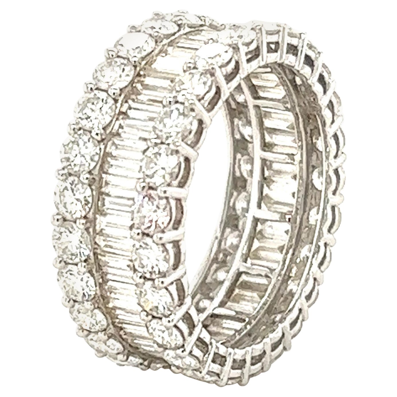 Art Deco Diamond Baguette Eternity Wedding Band at 1stDibs