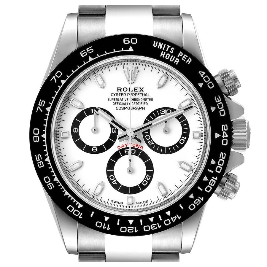 Rolex Daytona Stainless Steel White Dial Watch 116520 at 1stDibs ...