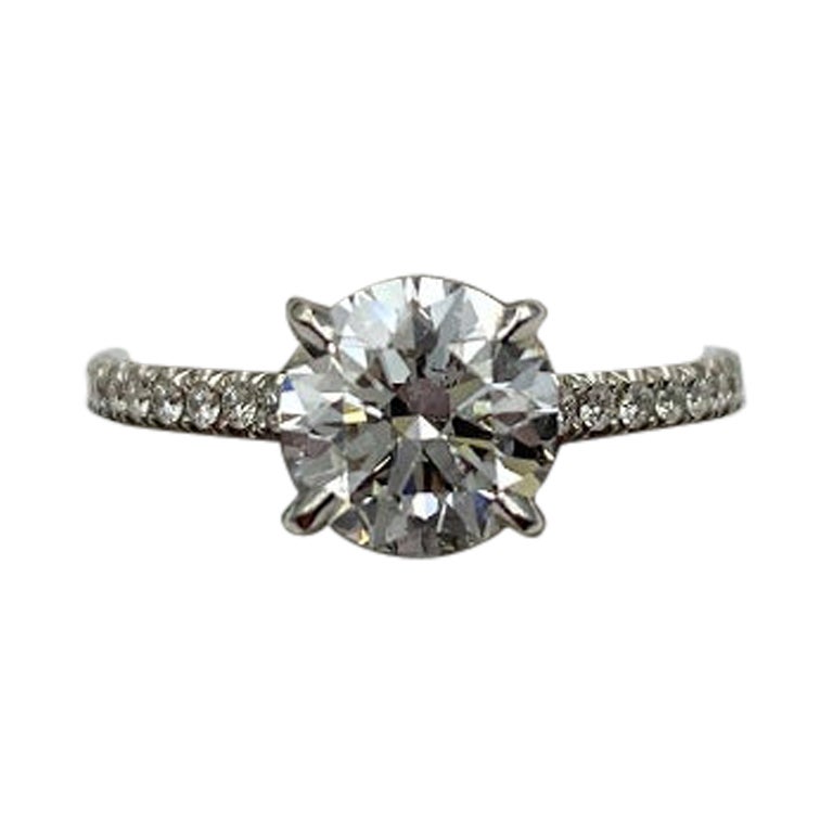 Moyer Collection 18K White Gold 1.40ct Round Brilliant Cut Engagement ...