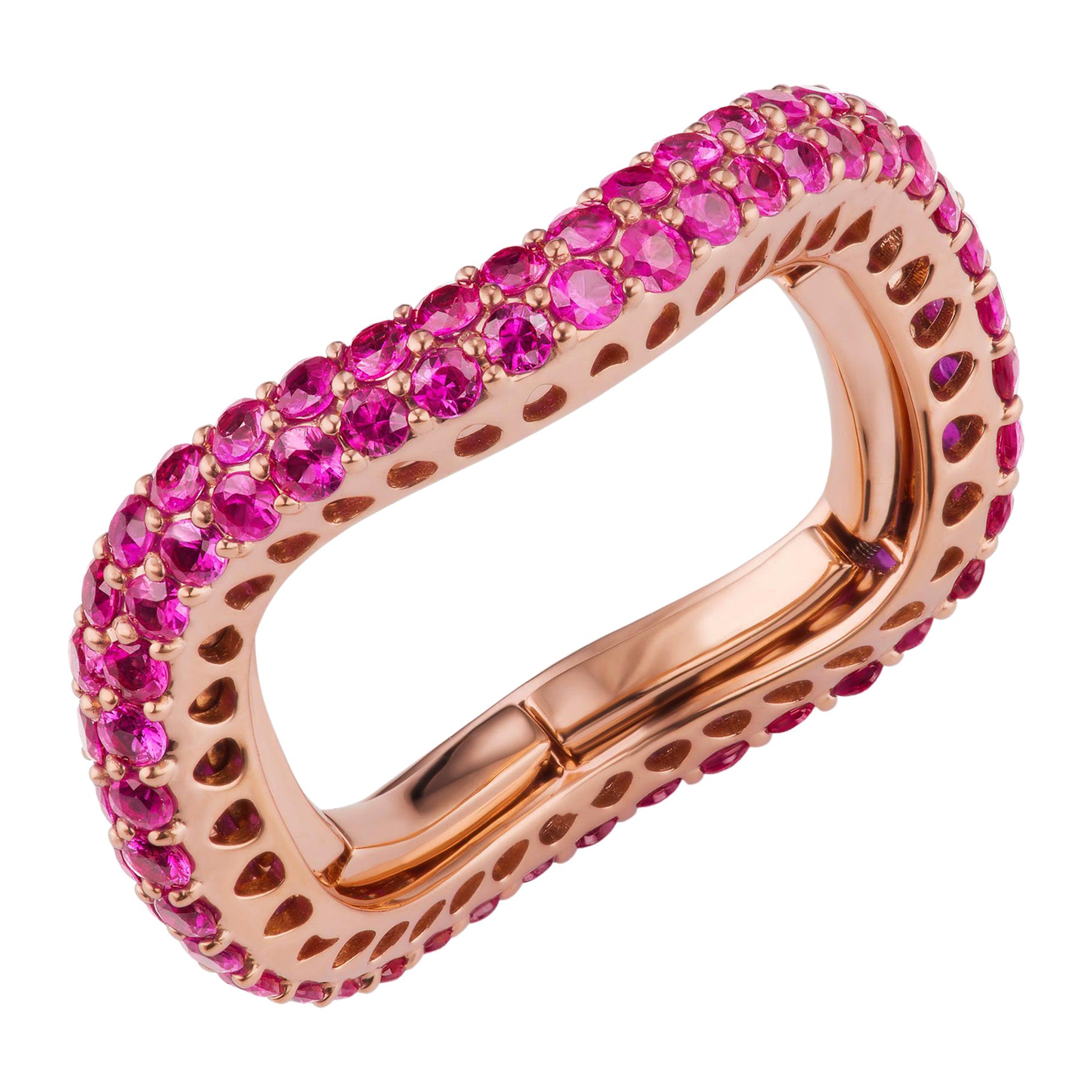 Ruby rose Gold Band ring, circa 1890 at 1stDibs