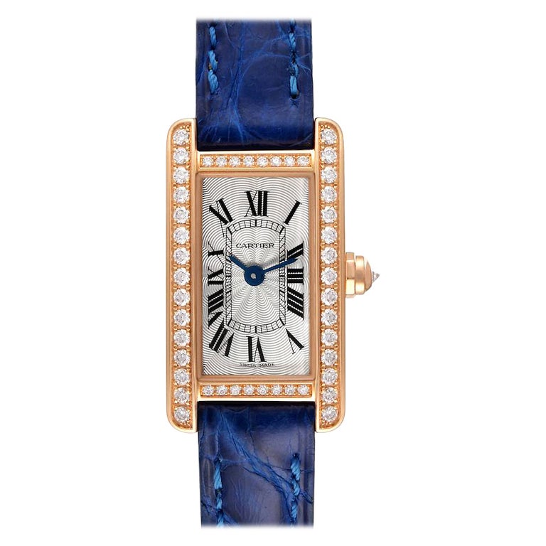 Cartier Tank Americaine Mini Rose Gold Diamond Ladies Watch WJTA0026 ...