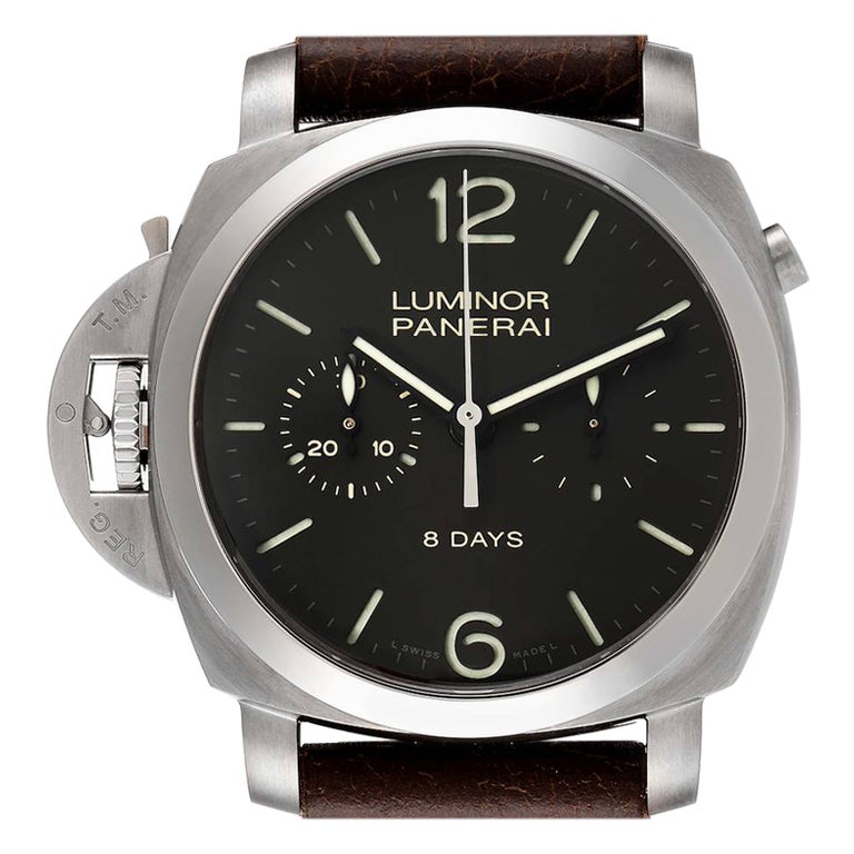 Panerai Luminor Monopulsante Left Handed Titanium Watch PAM00345 Box ...