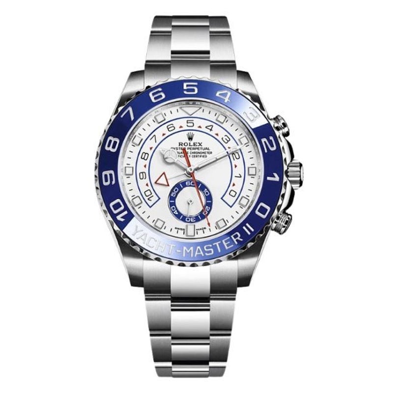 Rolex Yacht-Master II Stainless Steel Mercedes Hand White Dial 116680 ...