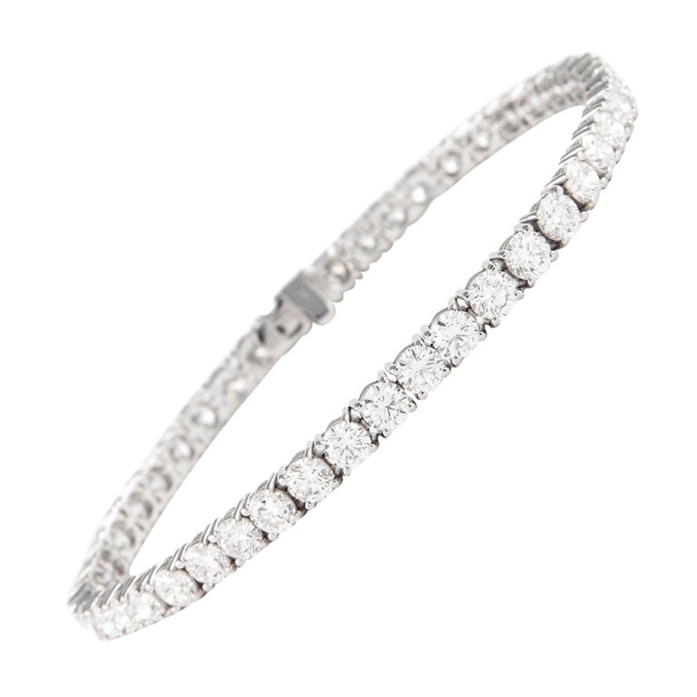 Alexander 9.30 Carat Diamond Tennis Bracelet 18 Karat White Gold For Sale at 1stDibs