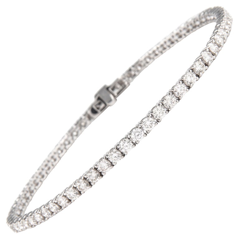 Alexander 3 50 Carat Diamond Tennis Bracelet 18 Karat White Gold For