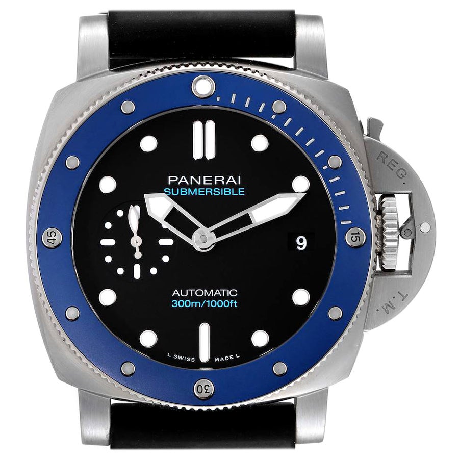 Panerai Submersible Azzurro Steel Limited Edition 500 Pieces Pam1209 ...