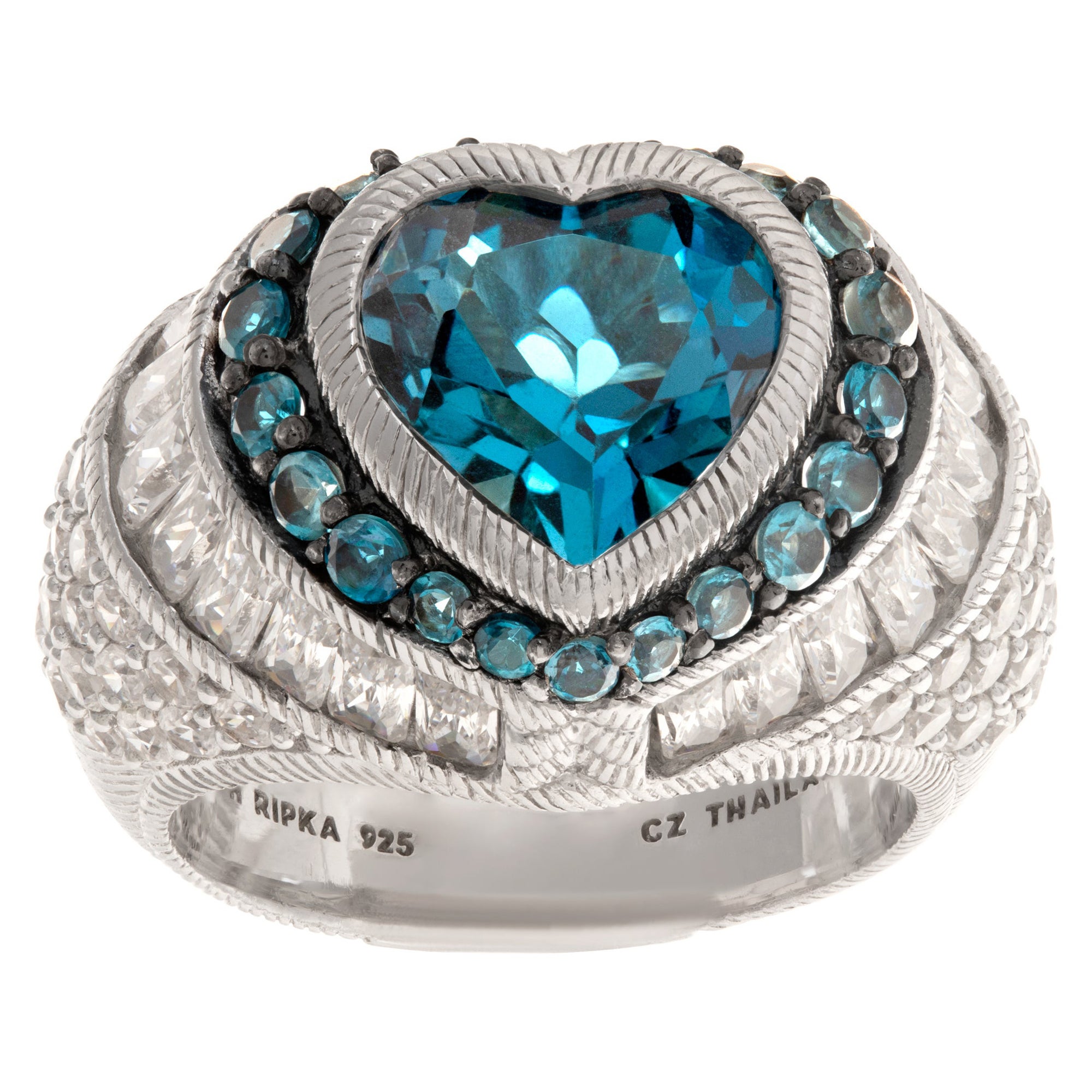 Antique Sterling Betrothal Ring with Clasped Hands over a Heart at ...