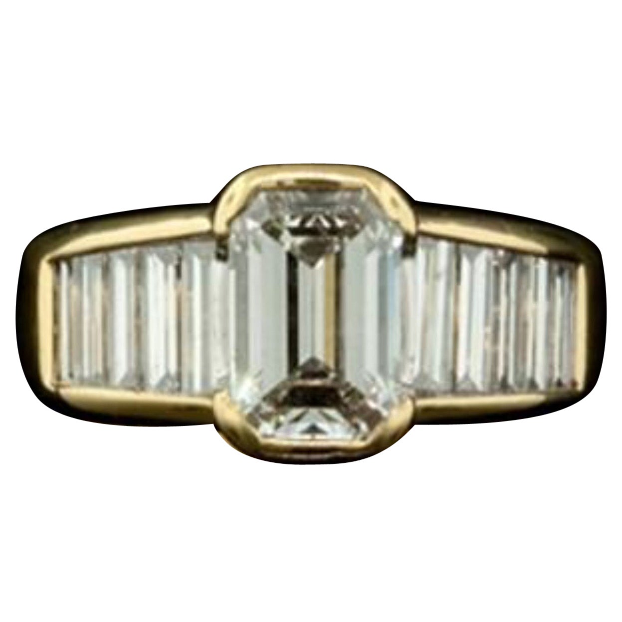 Art Deco Style 18 Karats Gold Amethyst "Violet Wheel" Fashion Stacking ...