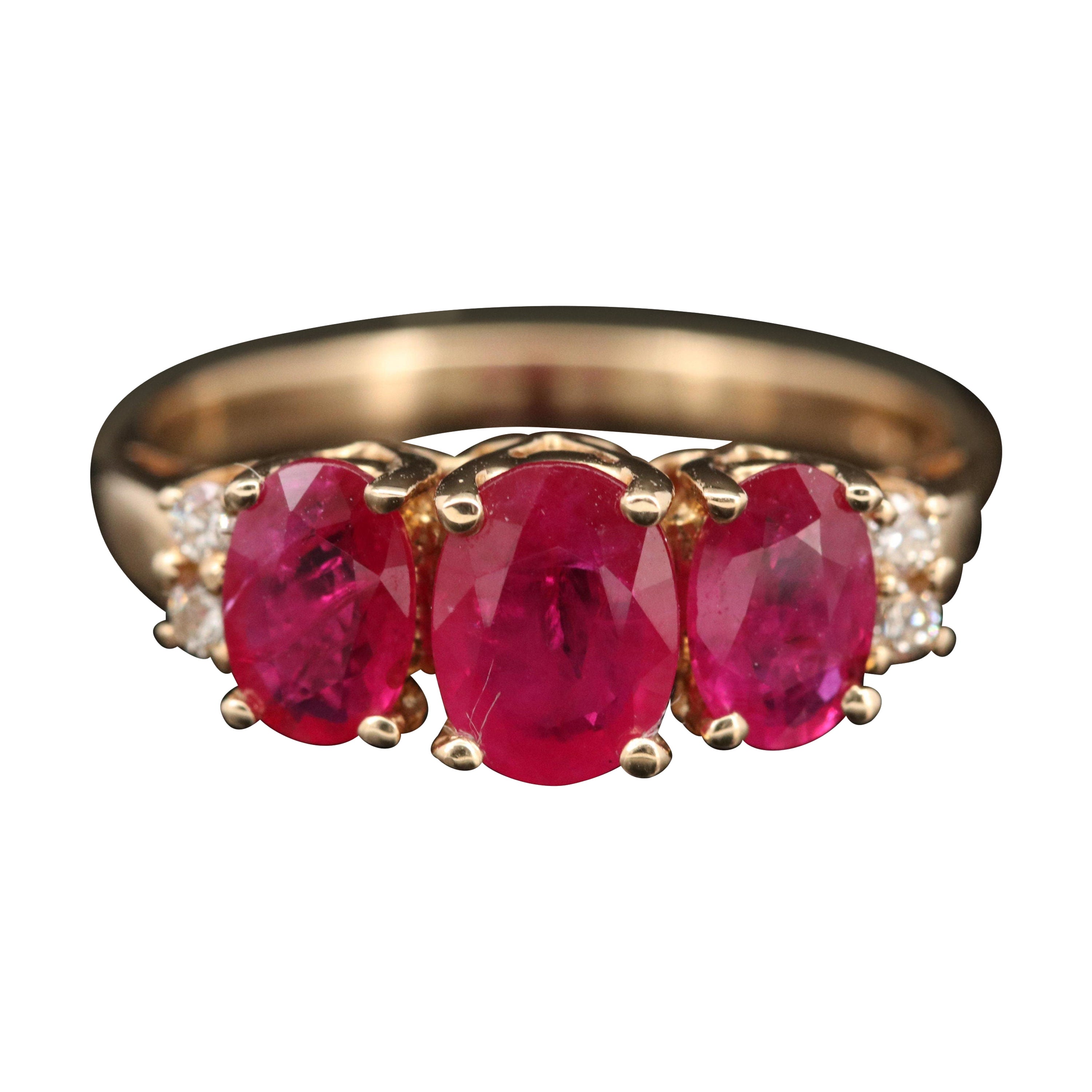 VICTORIAN 5-STONE RUBY RING at 1stDibs | victorian ruby rings