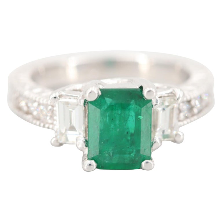 Customizable Natural Emerald Engagement Ring Emerald Cut Emerald ...
