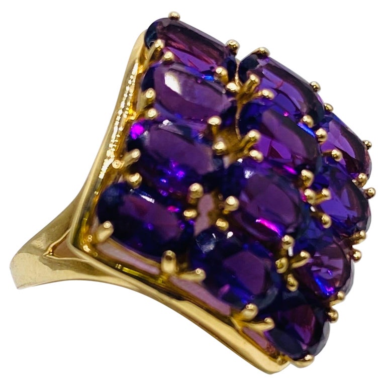 Amethyst Yellow Gold Ring For Sale at 1stDibs