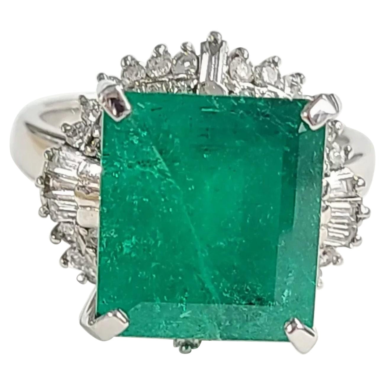 Emerald Cut 1.01 Carat Diamond 14 Karat Gold Signet Ring For Sale at ...