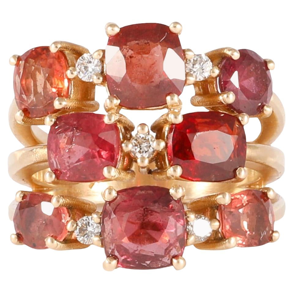 Red Spinel Diamond Ring For Sale at 1stDibs