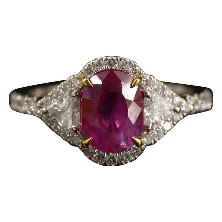 Customizable 2 Carat Royal Oval Cut Ruby Diamond Engagement Ring ... Customizable 2 Carat Royal Oval Cut Ruby Diamond Engagement Ring ...