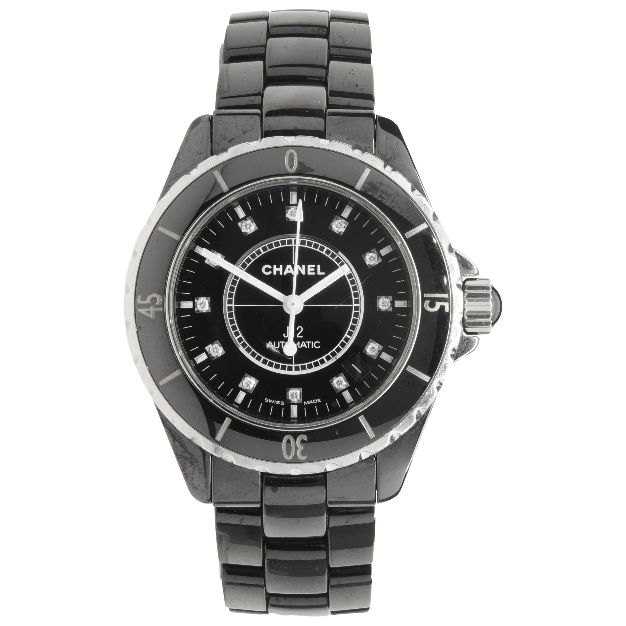Chanel J12 GMT Black Arabic Dial Ceramic Automatic Unisex Watch H2012 ...