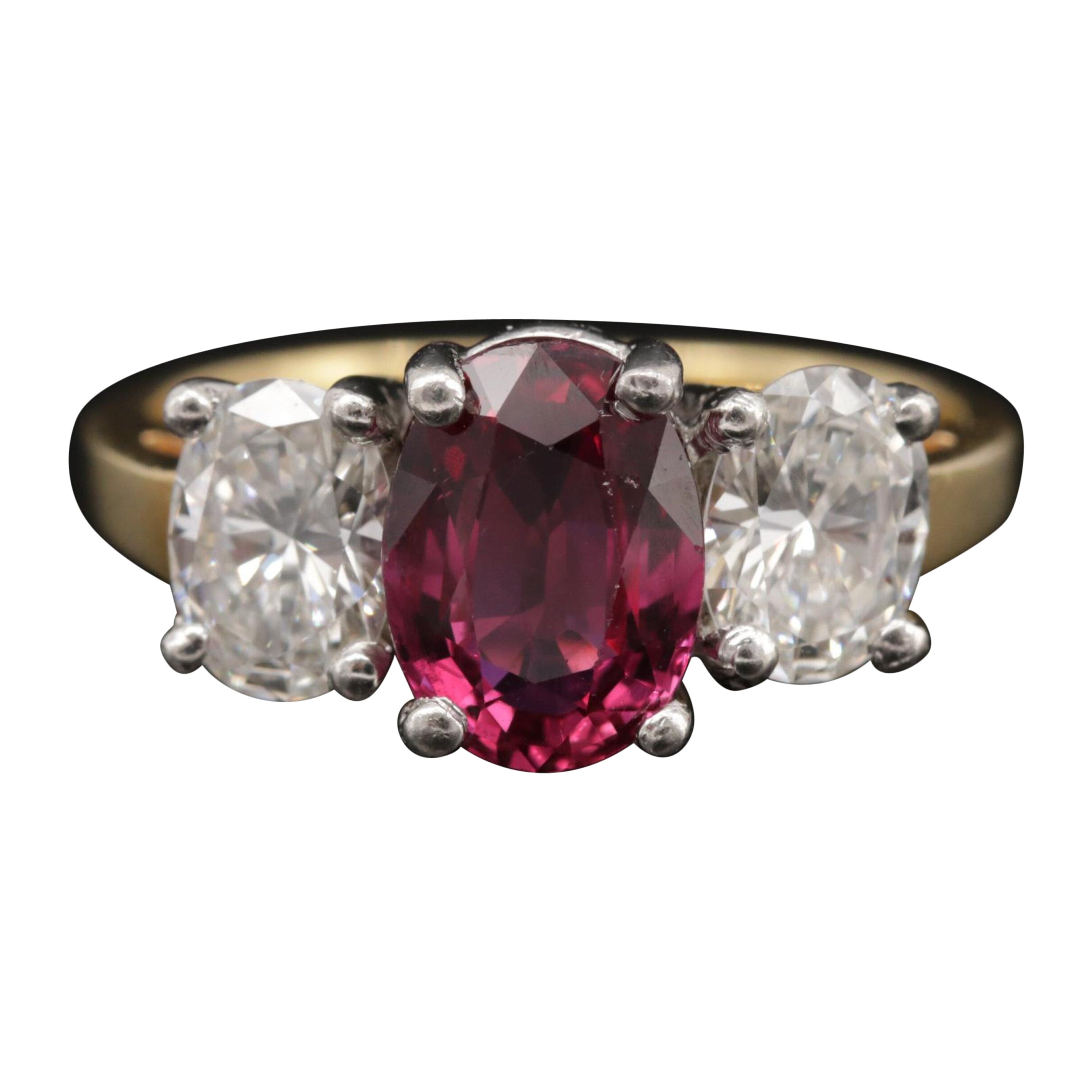Important Ruby Diamond Antique Ring For Sale at 1stDibs | ruby antique ring