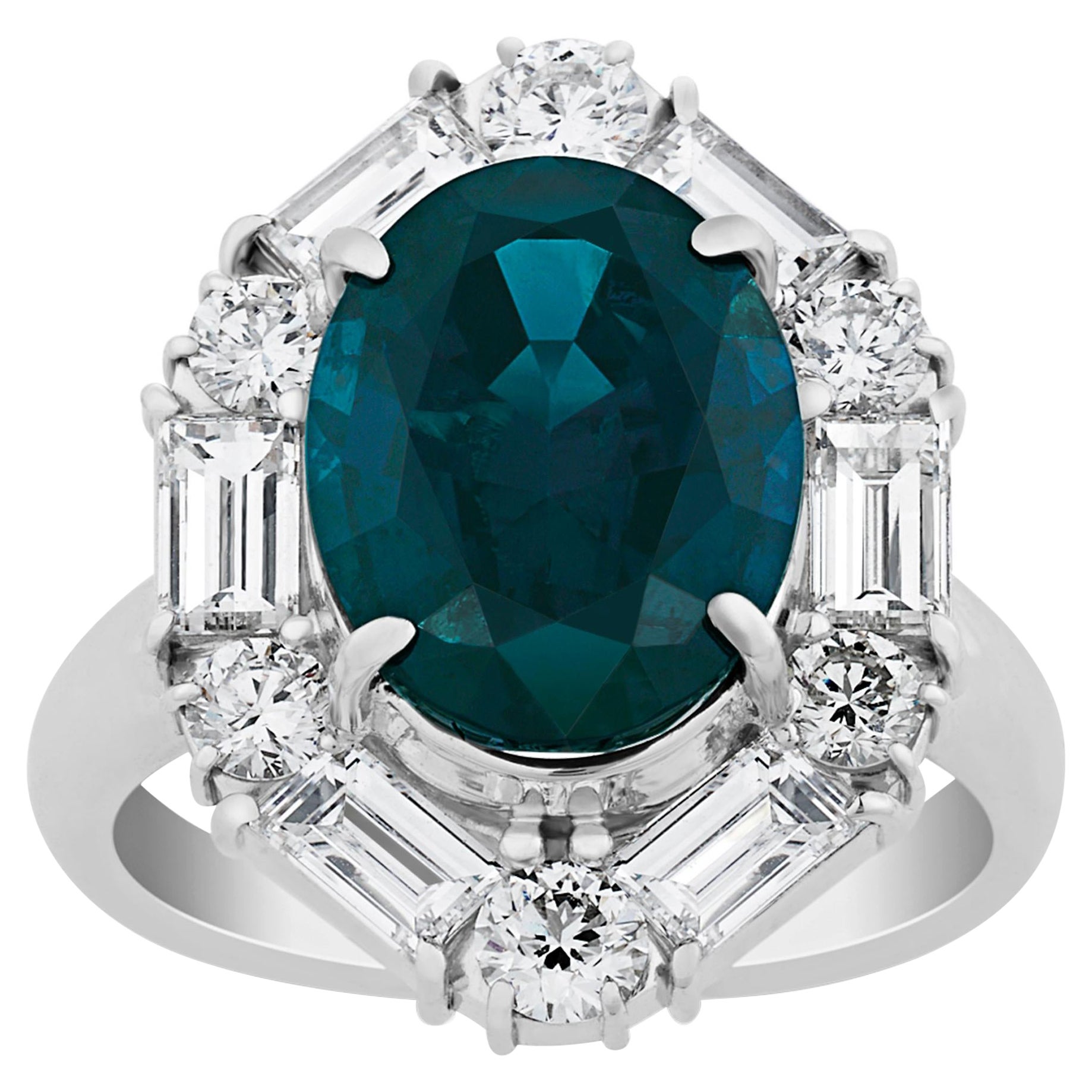 9.27 Carat Natural Alexandrite and Diamond Ring For Sale at 1stDibs ...