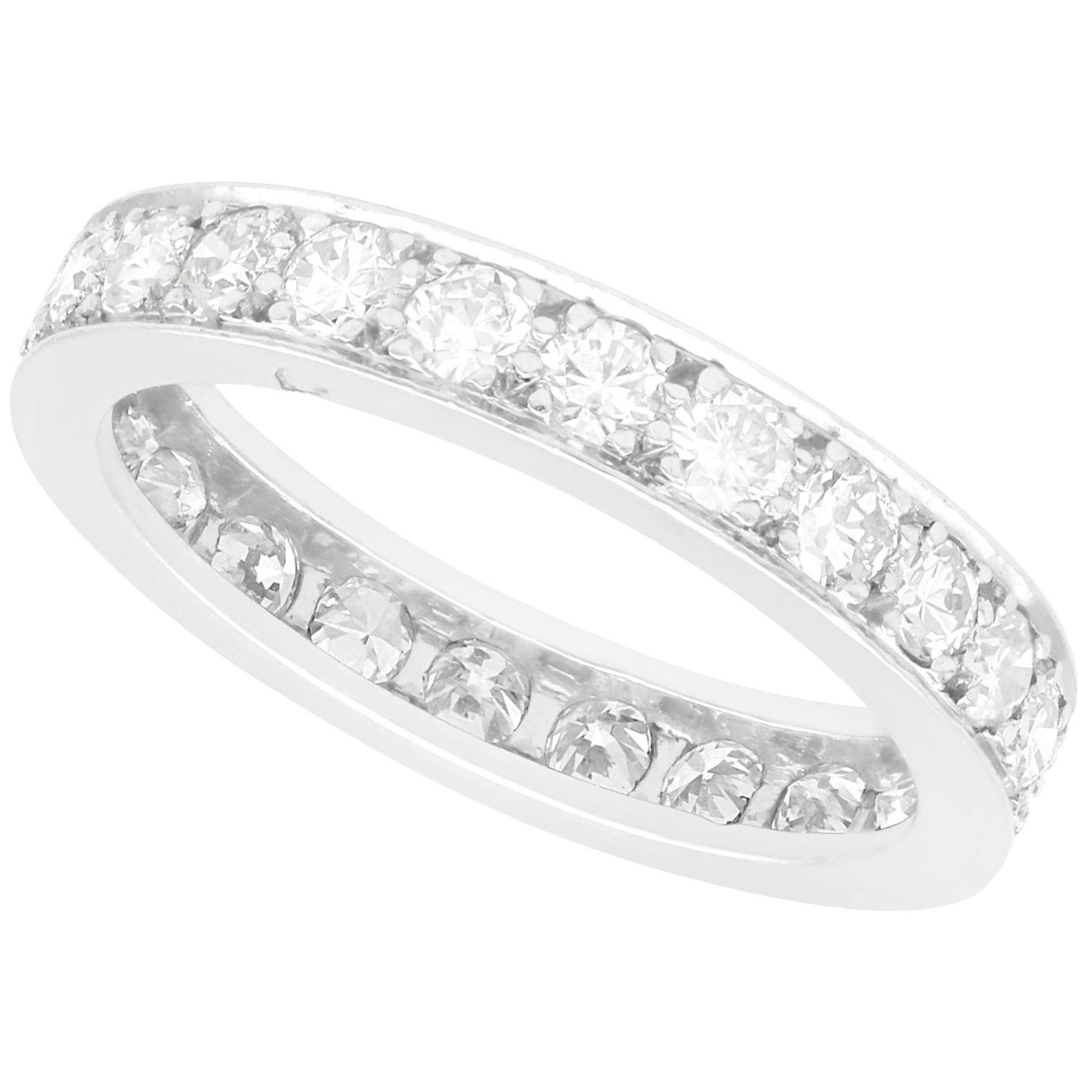 Handmade Ethical Full Diamond Eternity Ring in Platinum c7.50 Carat For ...