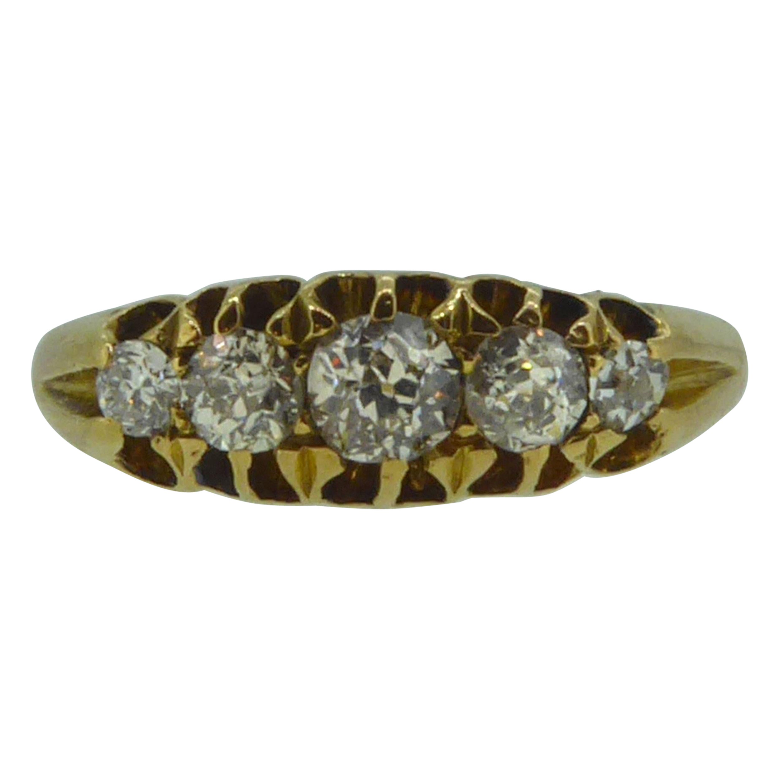 Georgian Five Diamond Ring at 1stDibs | five diamond rings