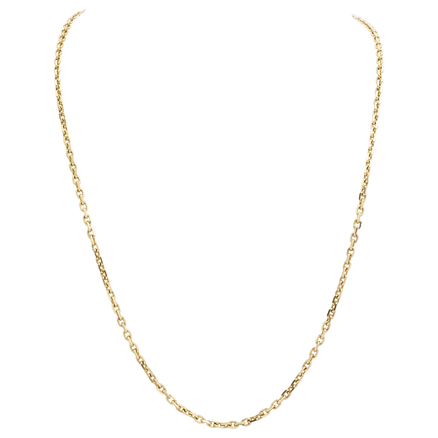 14 Karat Yellow Gold Cable Link Chain at 1stDibs