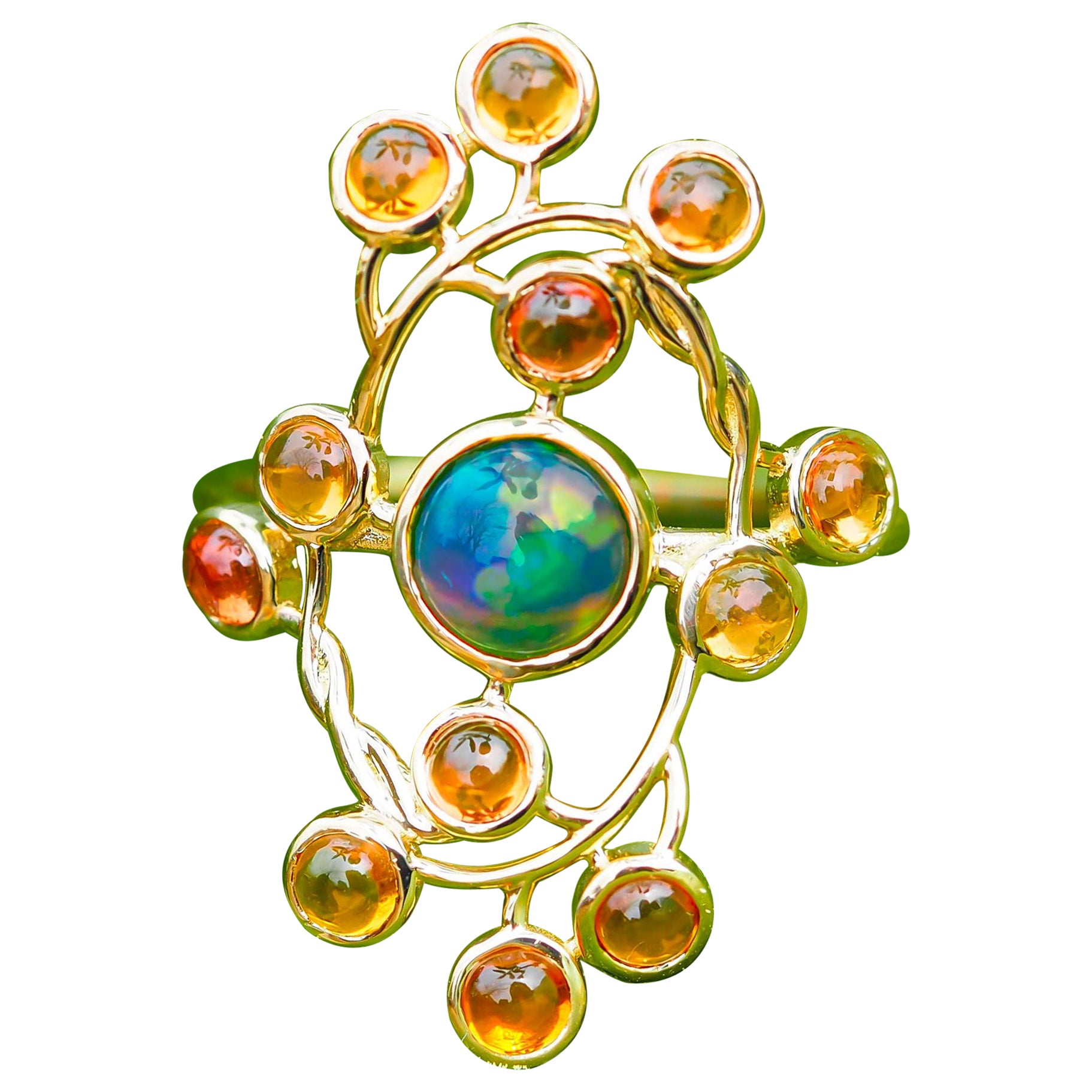 Rhapsody in Color Ring with Multicolored Sapphires and Rubies, 14k ...