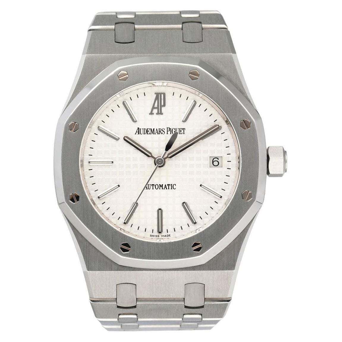 Audemars Piguet Royal Oak Rose Gold White Dial Mens Watch 154000 Box ...