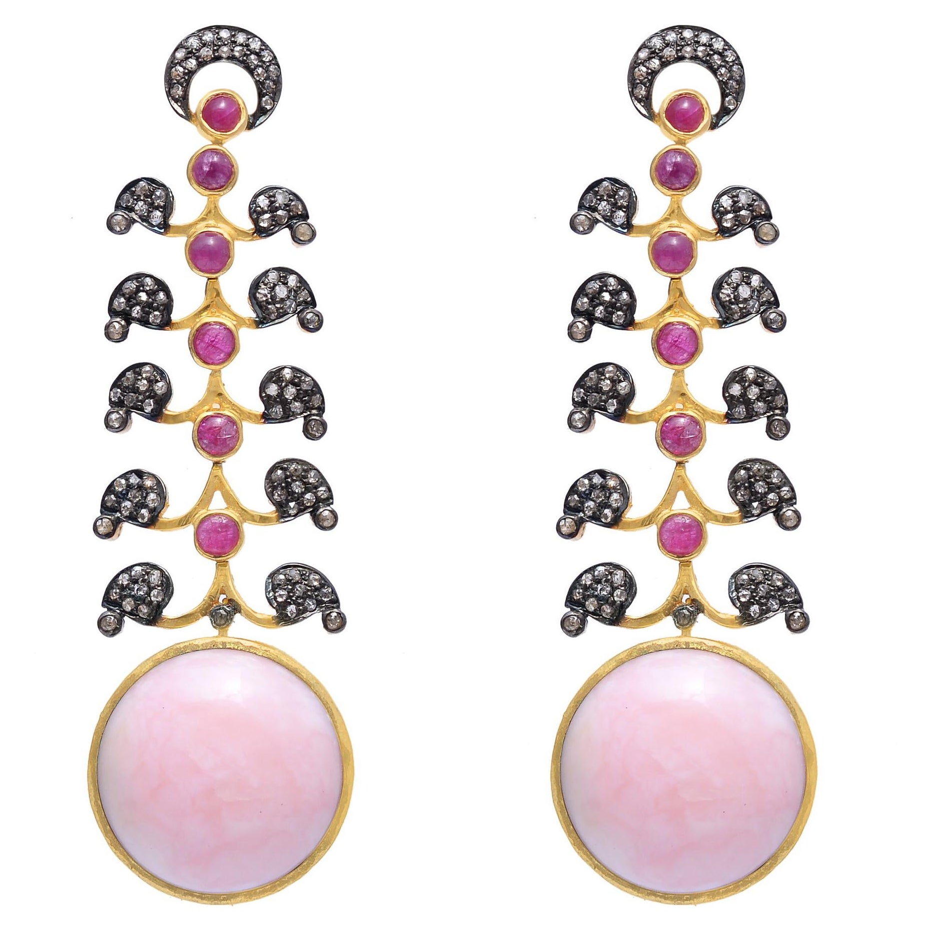 925 Sterling Silver Push Back Earrings with 2.8 Carat Ruby For Sale at ...