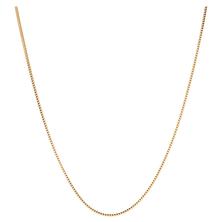 Vintage 14KT Yellow Gold Italian Foxtail Chain For Sale at 1stDibs