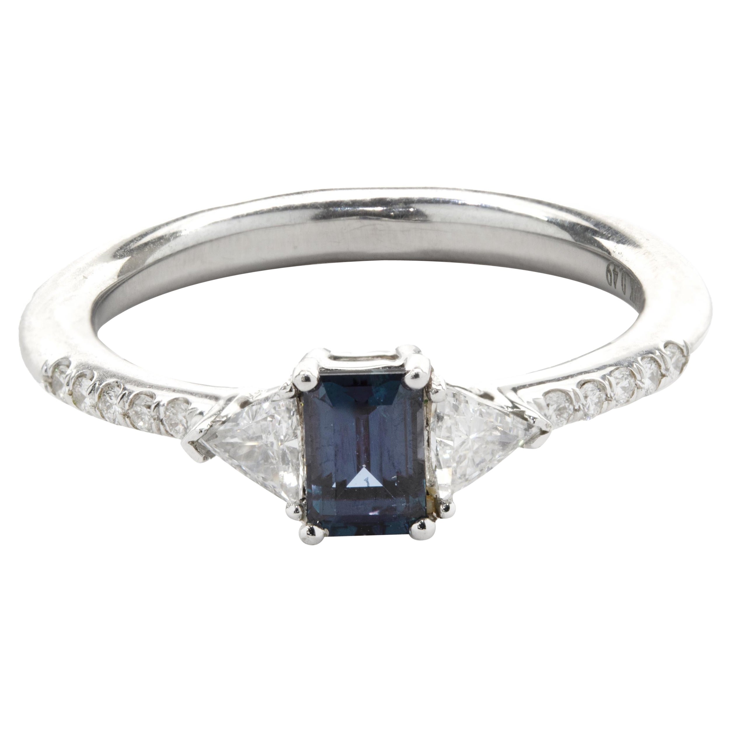 Alexandrite, Diamond and Pink Diamond 18 Karat Gold Ring For Sale at ...