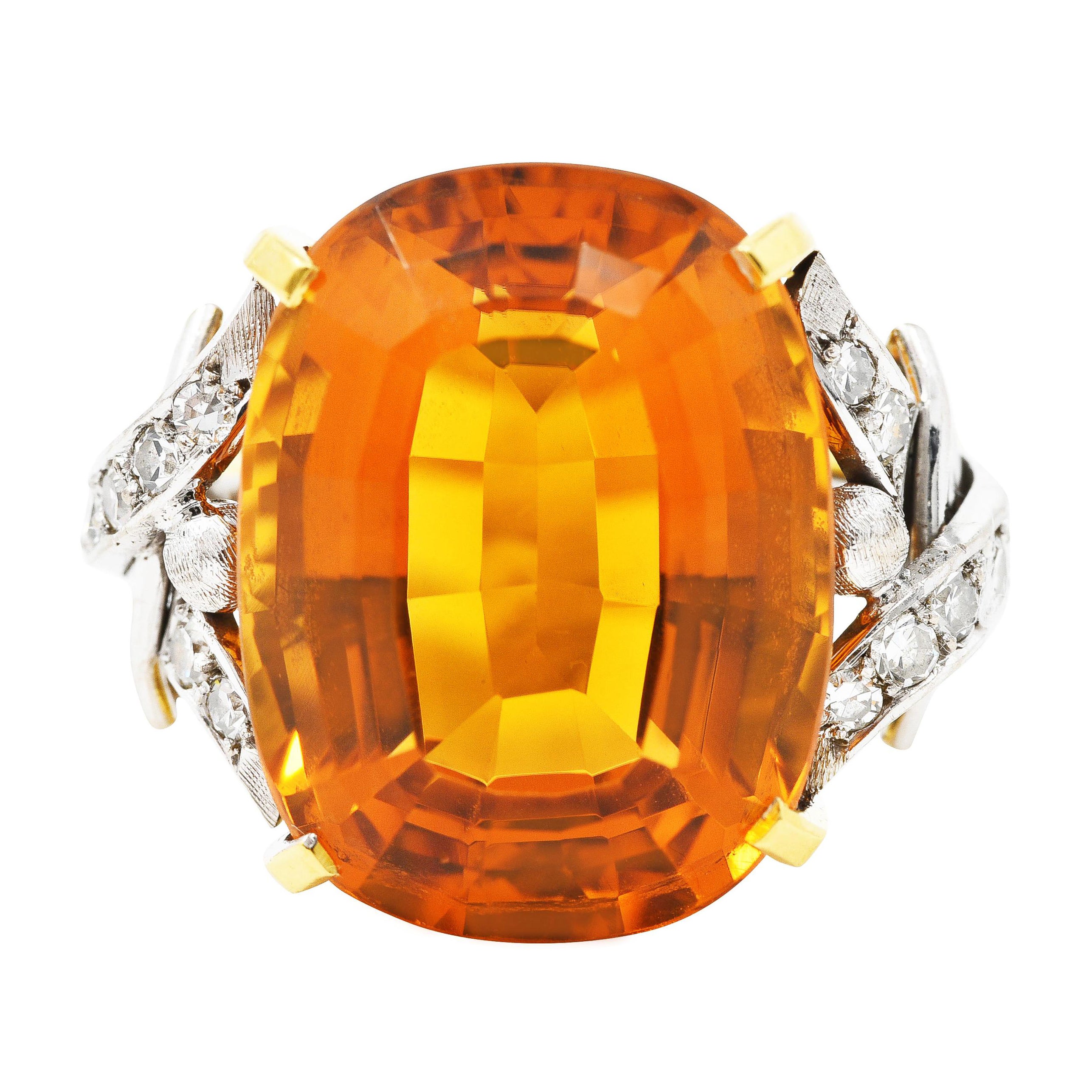 10 Carat Citrine 18 Karat Yellow Gold Ring at 1stDibs