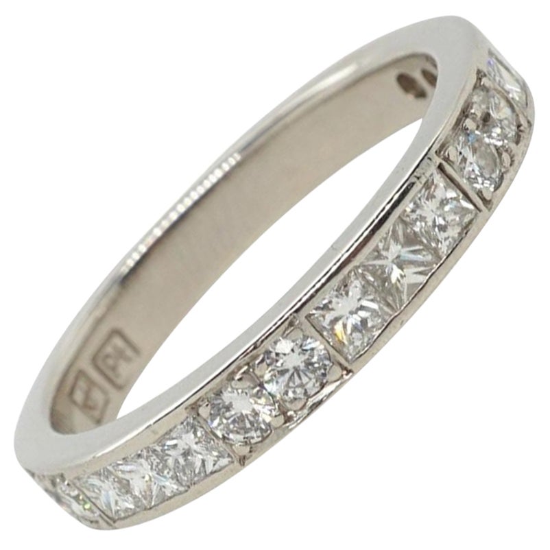 Robert Procop De La Vie Blue Sapphire and Diamond Platinum Band Ring at ...