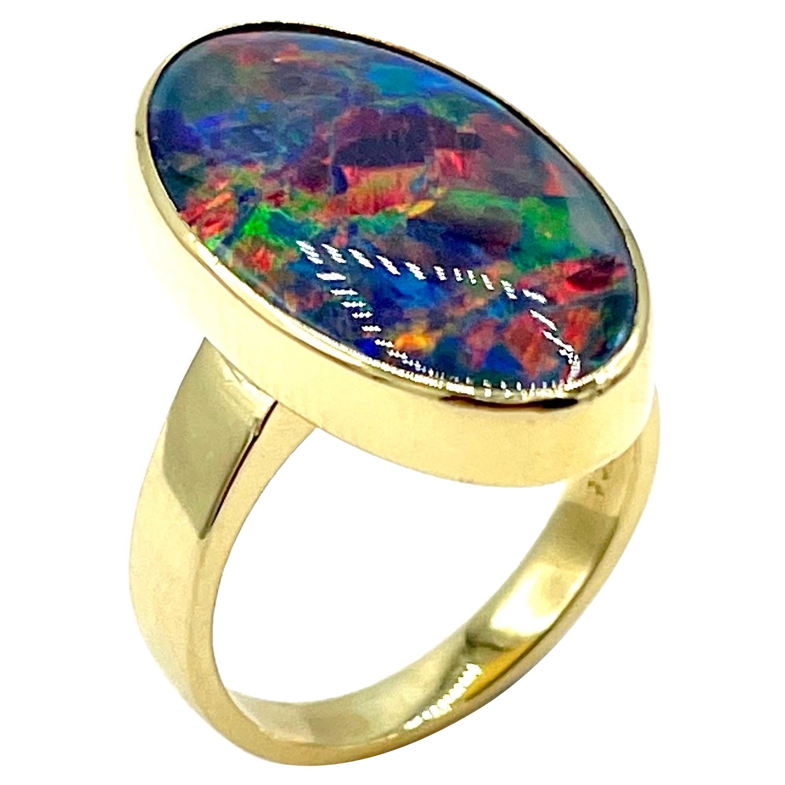 Vintage Opal Jewelry and Rings For Sale at 1stdibs | black opal ring ...