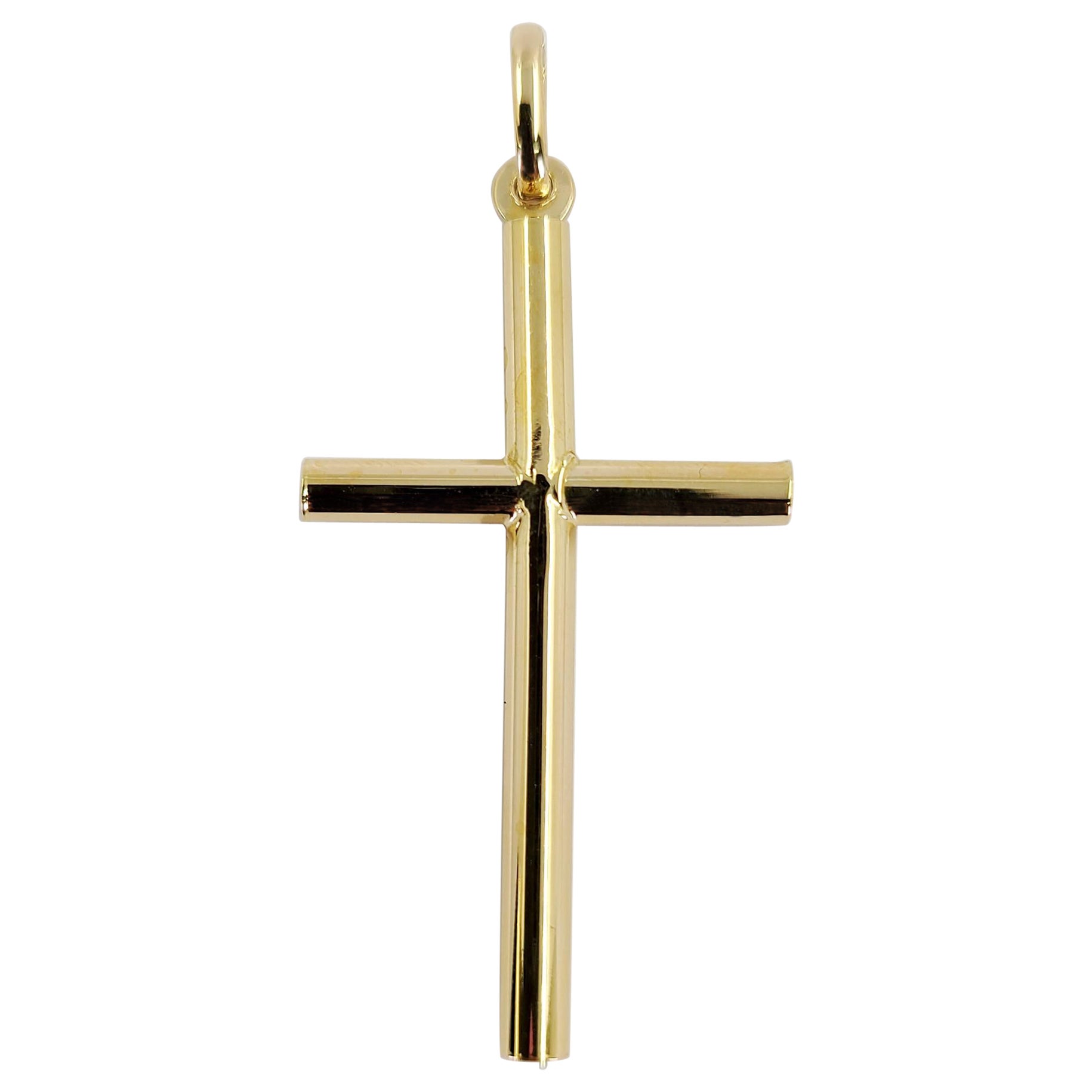 Cartier Fancy Yellow Diamond Gold Cross Pendant at 1stDibs