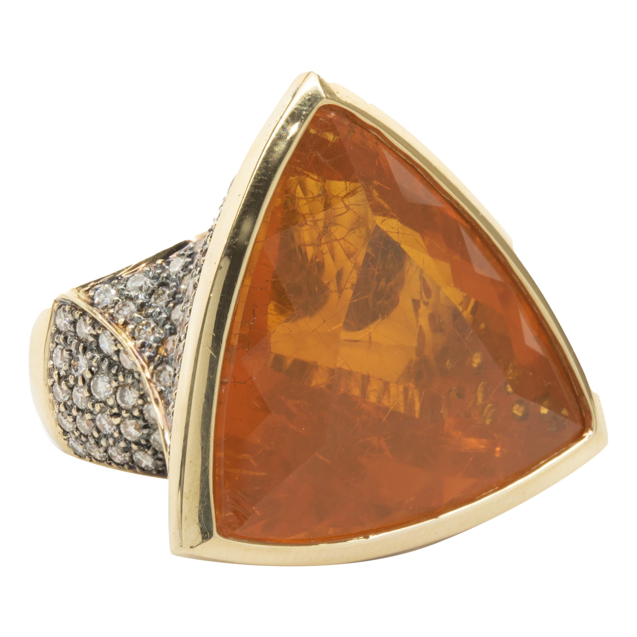 Grand Sample Sale Ring featuring Neon Tangerine Fire Opal Chocolate ...