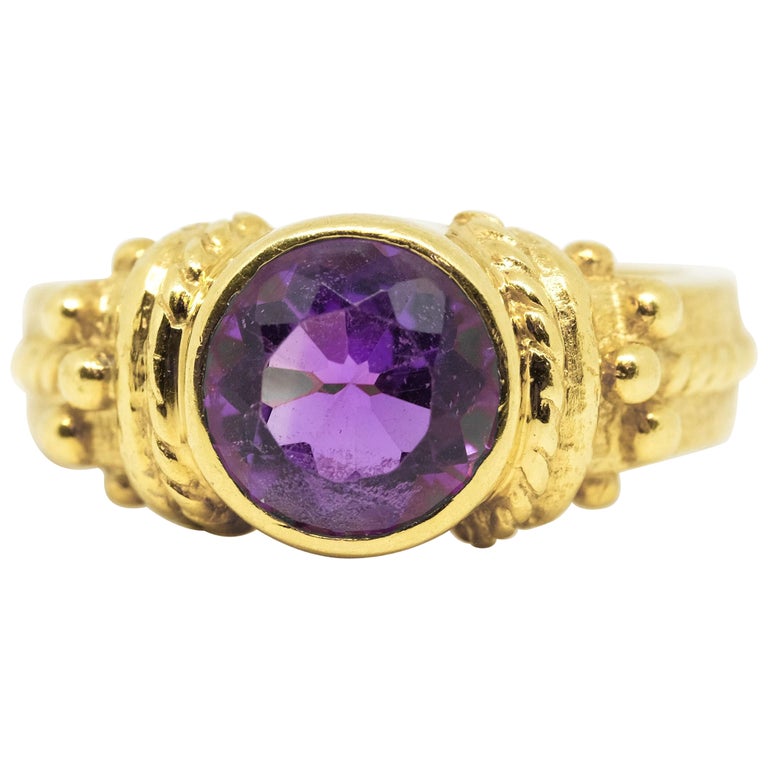 18K Gold Amethyst-Ring im Angebot bei 1stDibs