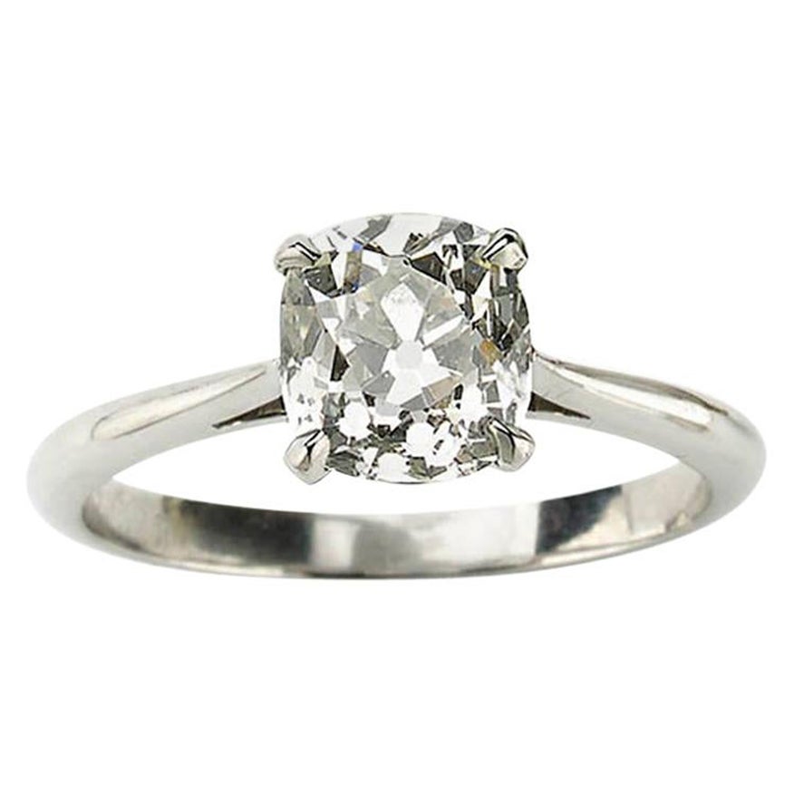 New Georgian Style Old Cut Diamond Gold And Platinum Solitaire Ring, 2 ...