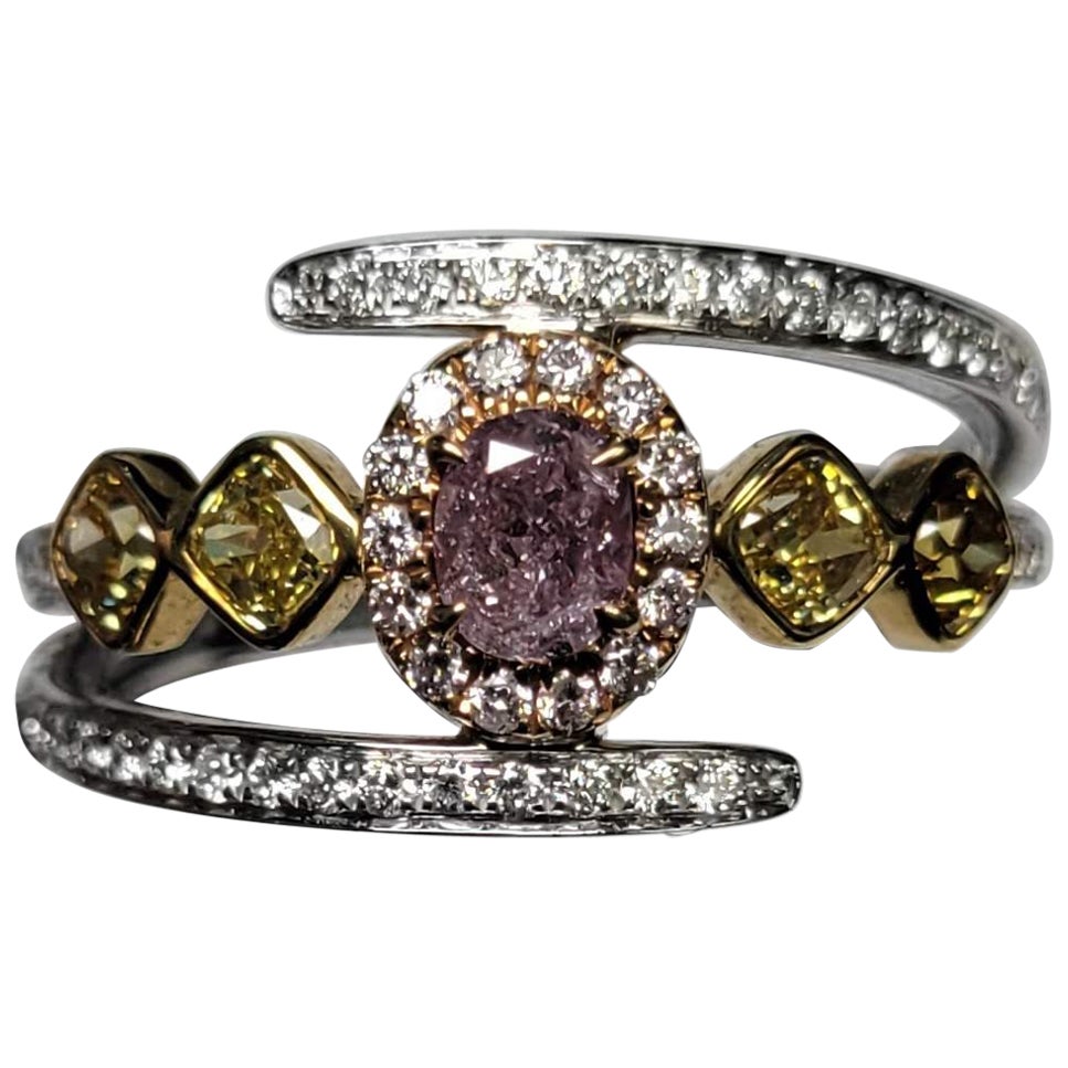 Natural Fancy Pink Diamond Ring For Sale at 1stDibs