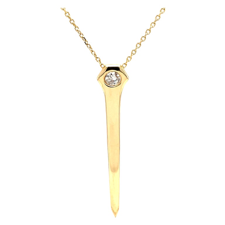 Cartier Nail and Diamond Gold Charm For Sale at 1stDibs