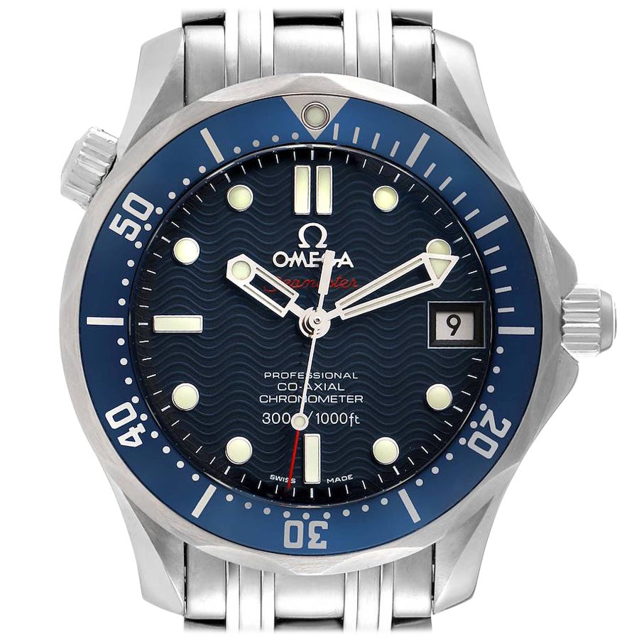 Omega Seamaster Midsize Co-Axial Blue Dial Watch 2222.80.00 Card For ...