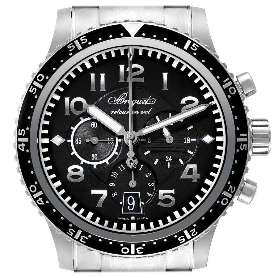 Breguet Transatlantique Type XXI Flyback Ruthenium Dial Watch 3810ST ...