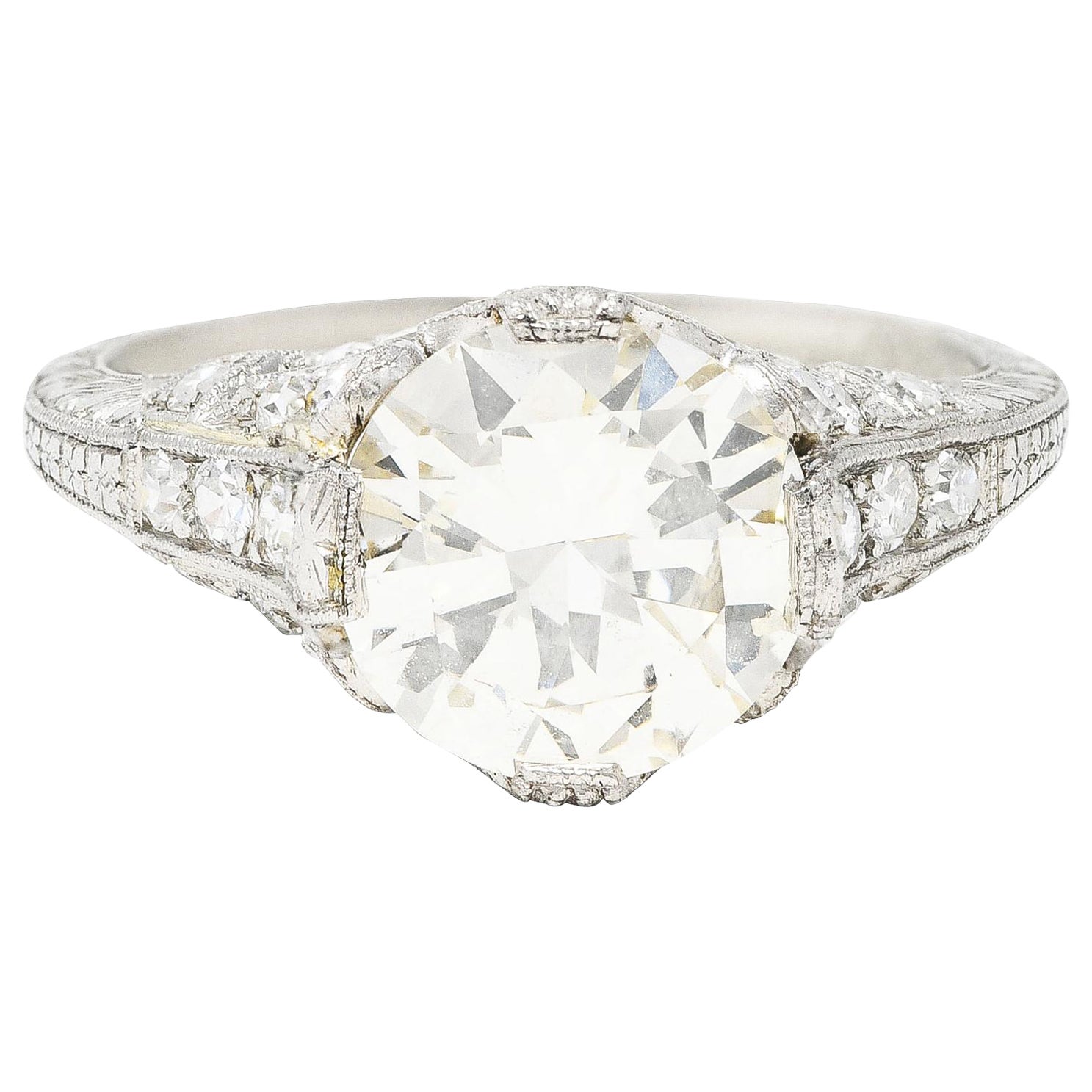 2.58 Carat Diamond Octagon Frame Ring at 1stDibs | octagon diamond ...