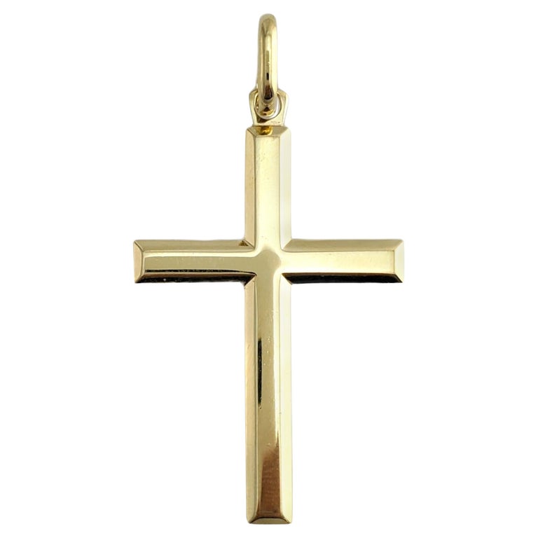 14K Yellow Gold Large Cross Pendant at 1stDibs