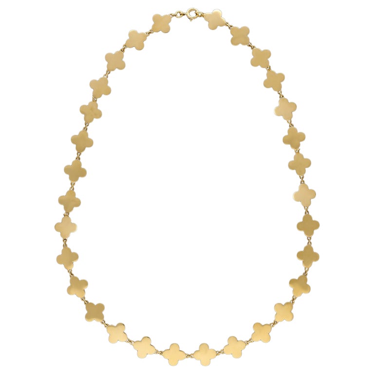 Van Cleef and Arpels 18ct Yellow Gold Alhambra Necklace Circa 1970s at ...